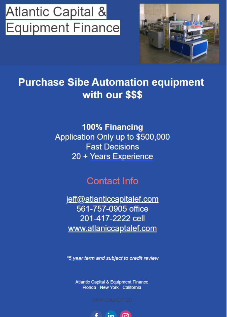 Atlantic Capital Equipment Finance / Sibe Automation Customers ...